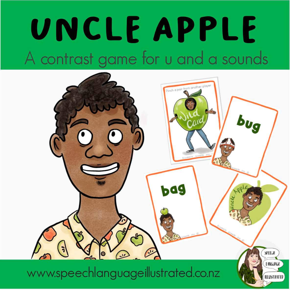 Uncle Apple Card Game - Speech Language Illustrated